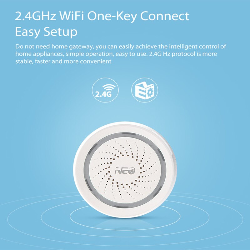 Trådlös wifi sirenlarmsensor för hem smart enhet s... – Grandado