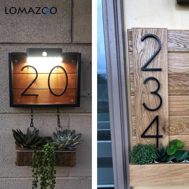 125mm Floating House Number Stone Letters Door Alp... – Grandado