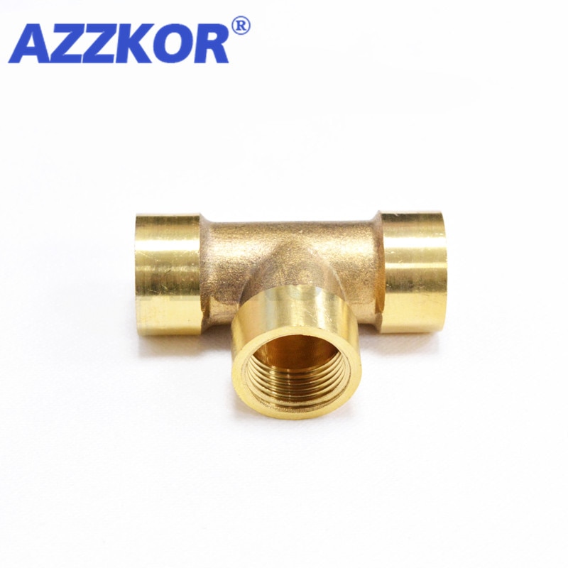 Equal Female 3-way Joints Brass T-type Pipe Fittin... – Vicedeal