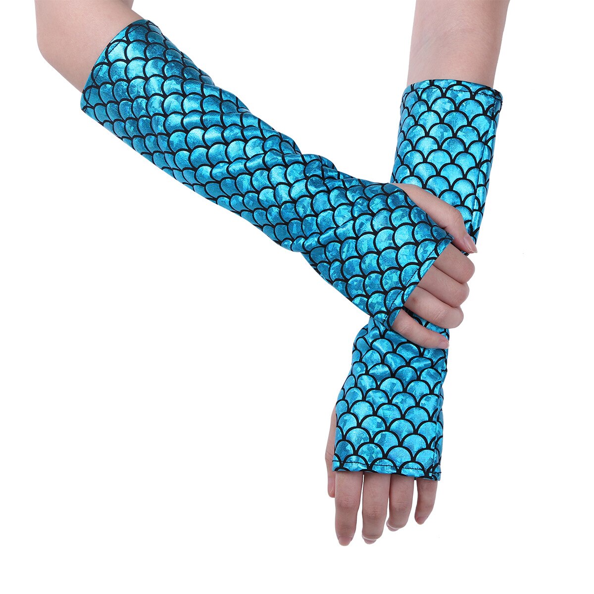 Frauen Meerjungfrau Handschuhe Fisch Skala Finger ... – Vicedeal