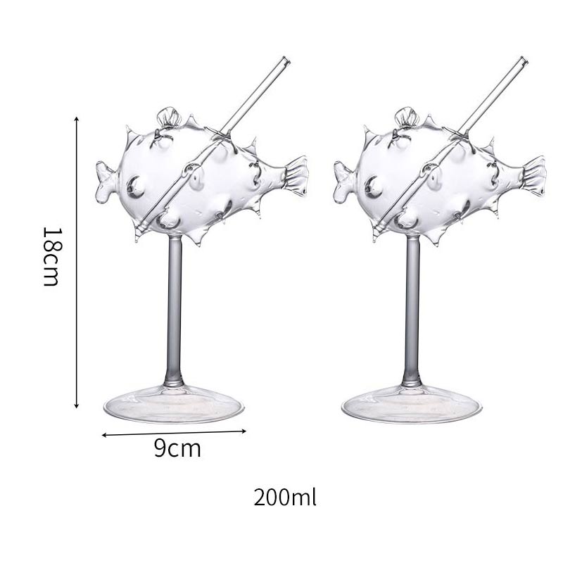 200Ml Pufferfish Cocktail Glas Transparante Beker ... – Grandado