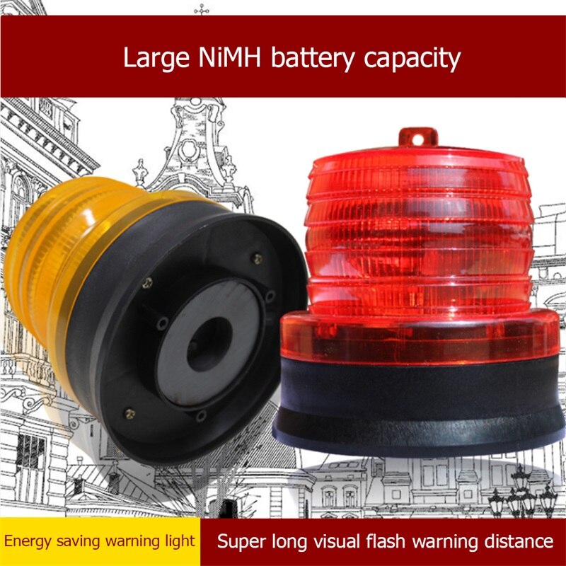 OUFULA Solar Traffic Warning Light Signal Light Le... – Grandado