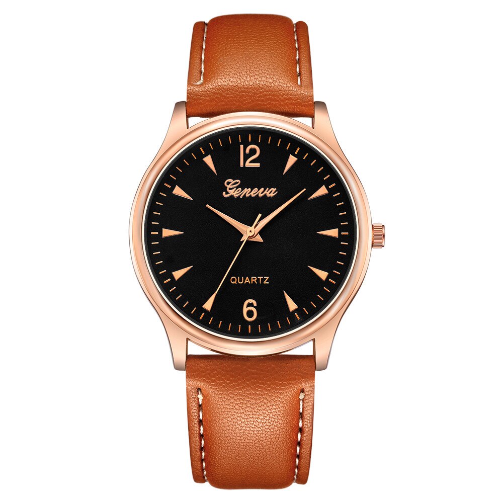 contracted Mens Watches Luxury Faux Leather Mens B... – Grandado