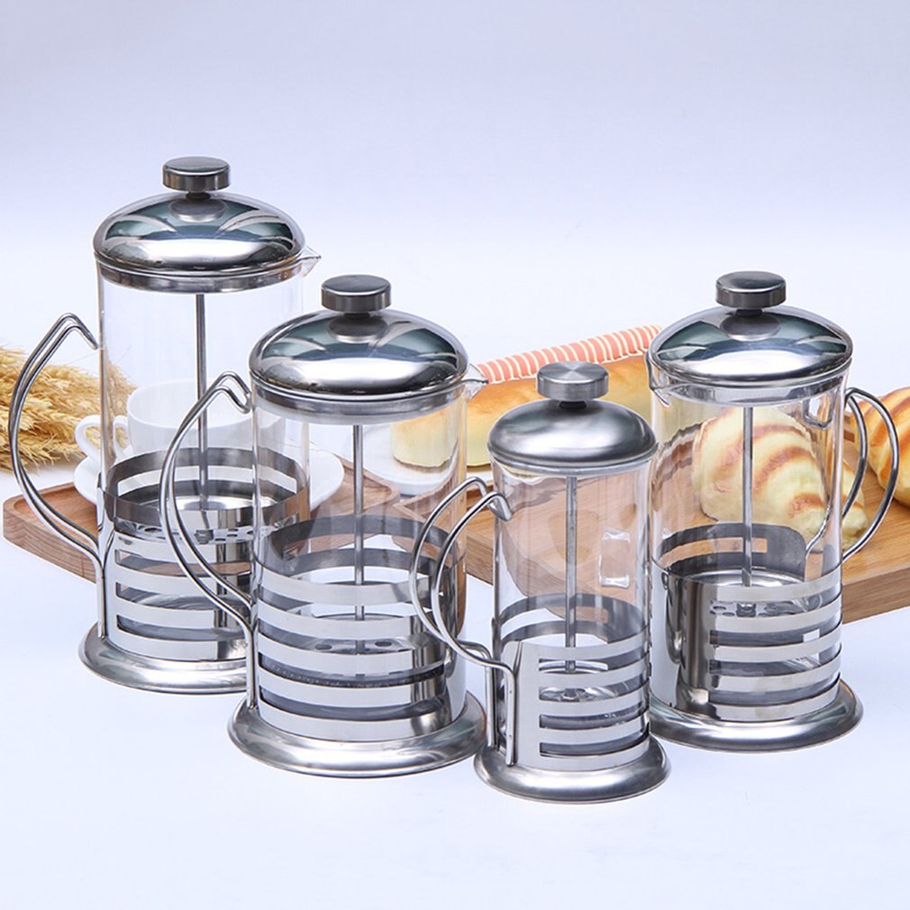 Stainless Steel Coffee Pot French Press Teapot Por... – Grandado