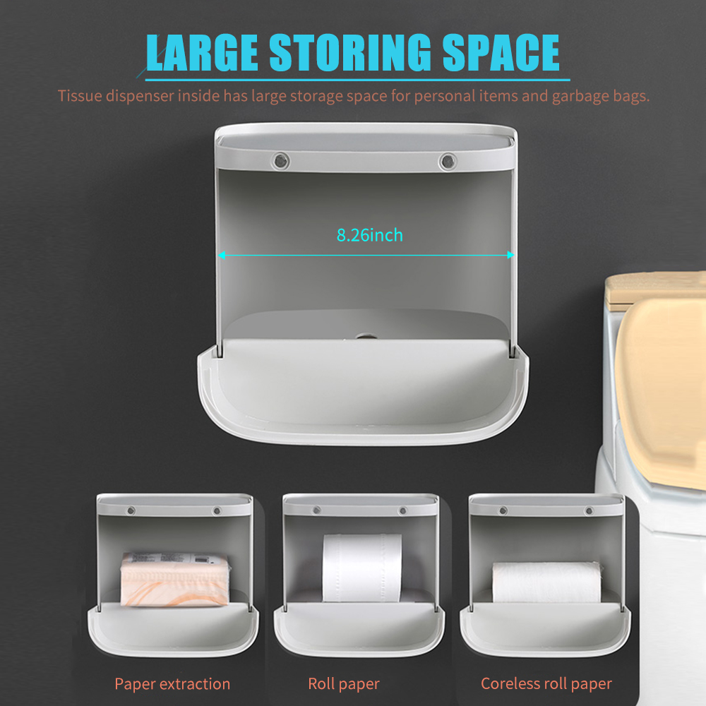 Papieren Handdoek Dispenser Wall Mounted No-boren ... – Grandado