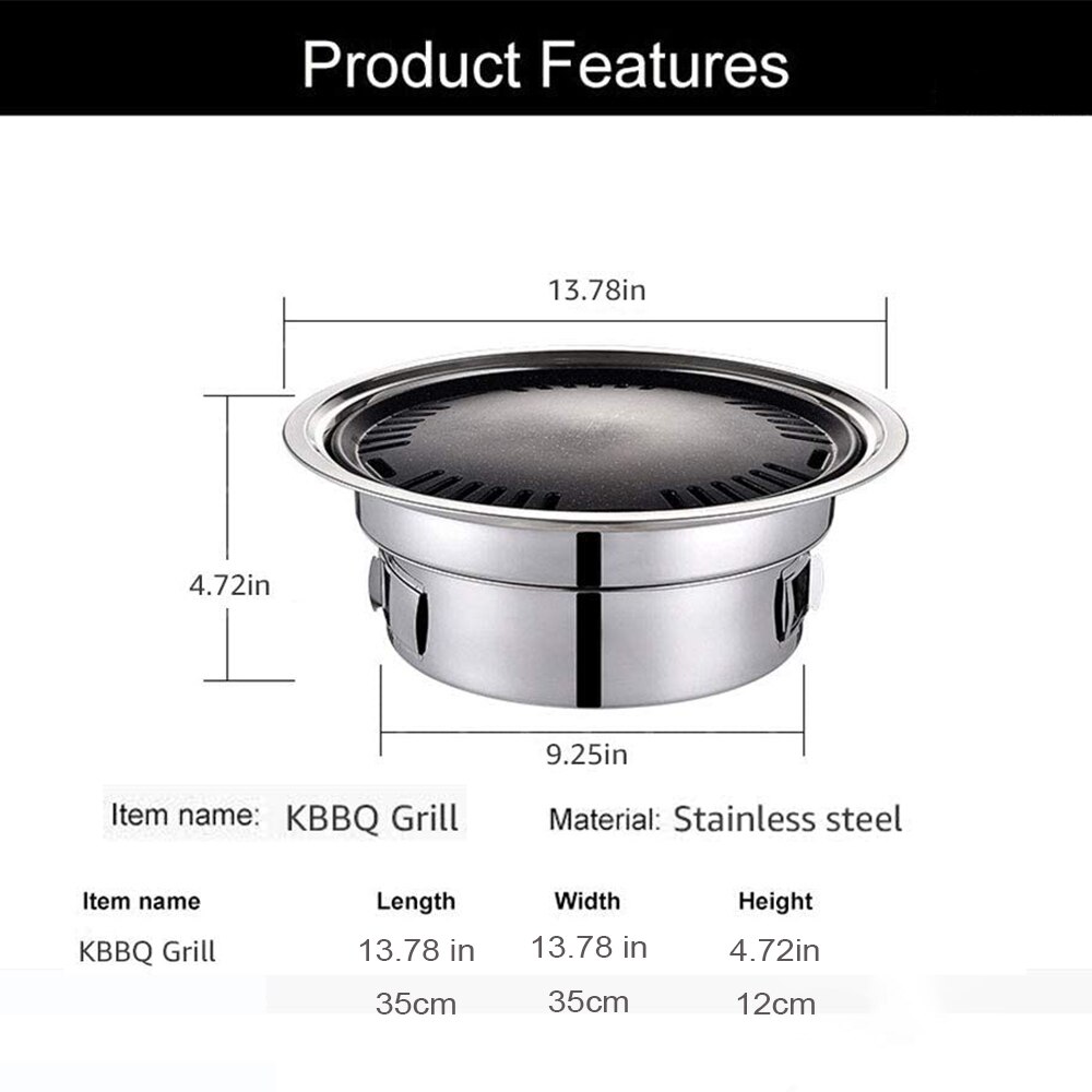 Charcoal Grill Korean Barbecue Grill Portable Stai... – Vicedeal