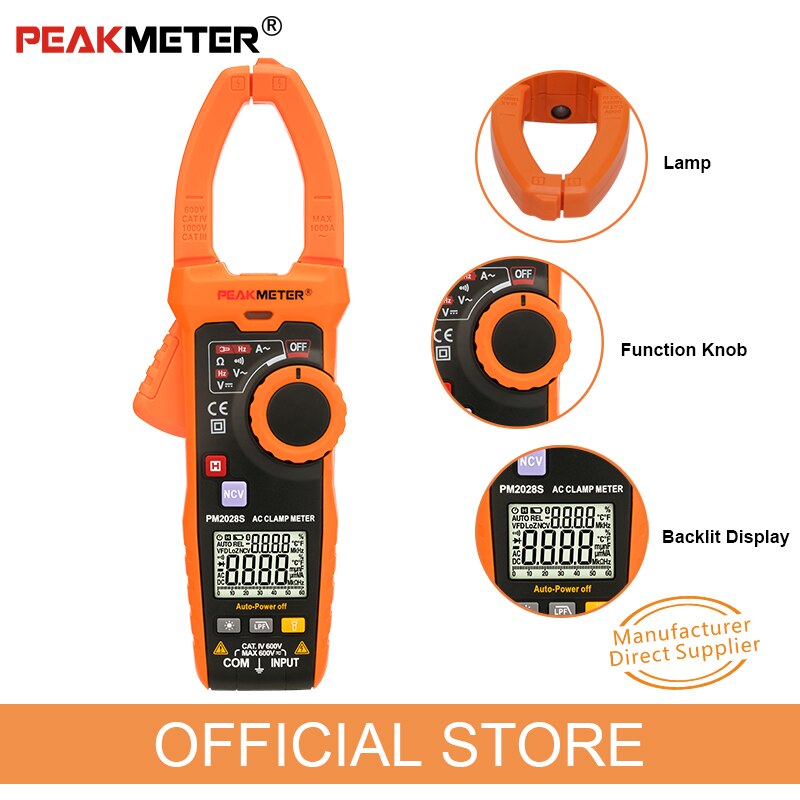 PEAKMETER PM2028S Smart 6000 counts Digital Clamp ... – Vicedeal