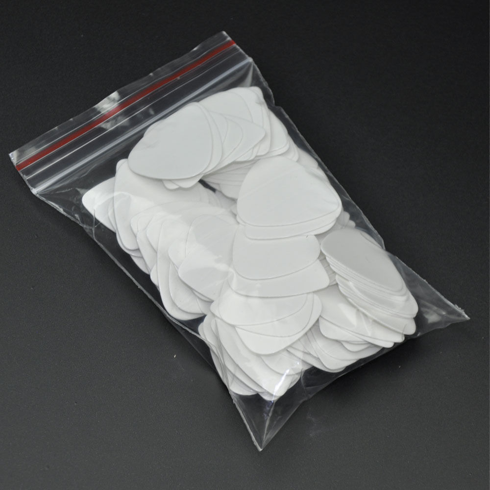 100pcs/lot Celluloid Classic 351 Guitar Picks Solid White 0.46mm 0.71mm ...