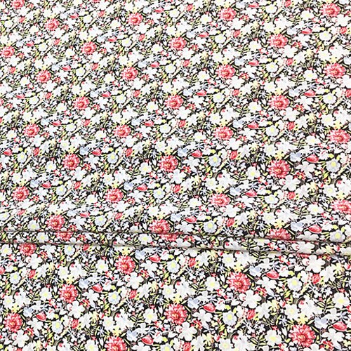 Small calico print pure silk Crepe DE chine fabric... – Vicedeal