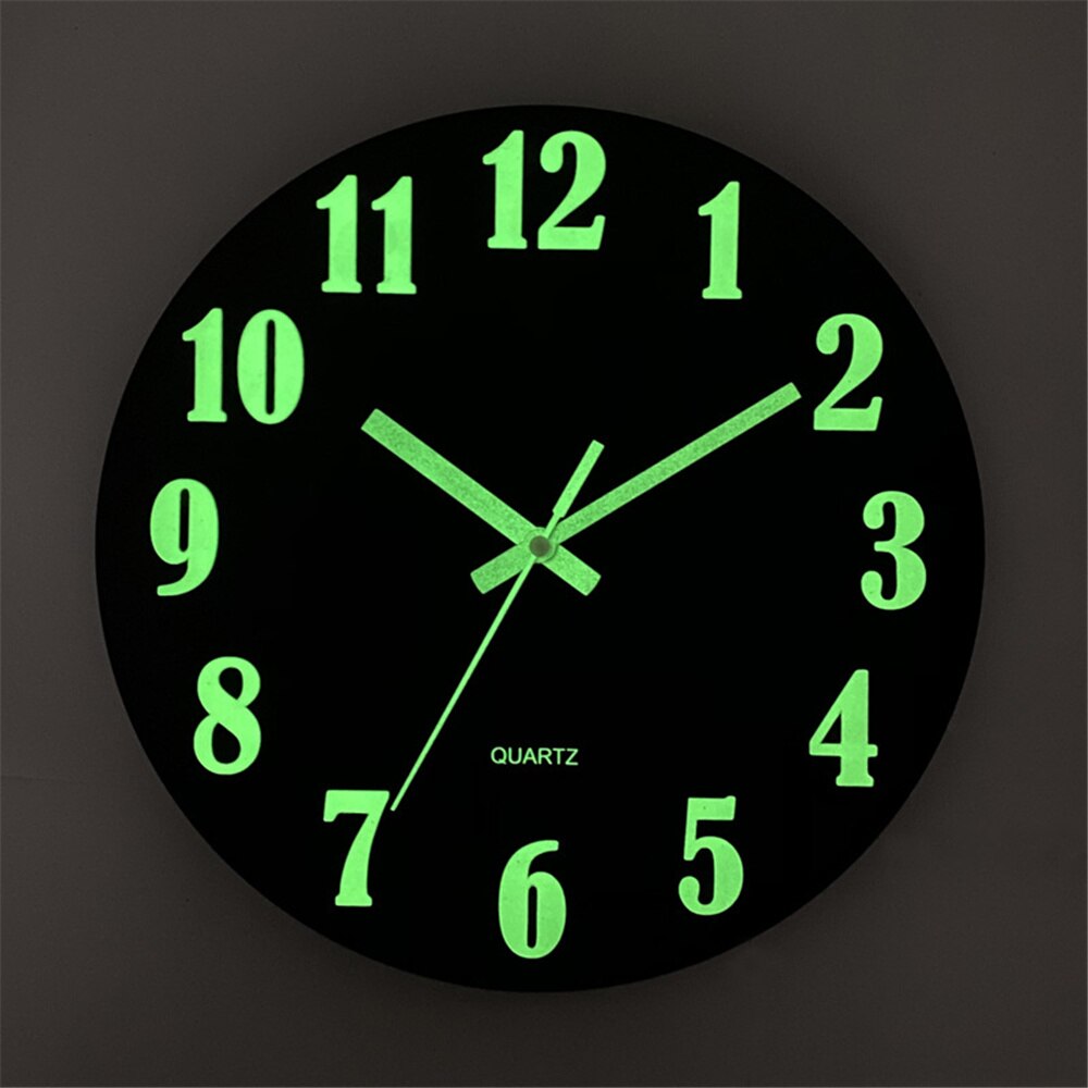 Luminous Wall Clock Large Watch Horloge 3d Diy Acr... – Grandado