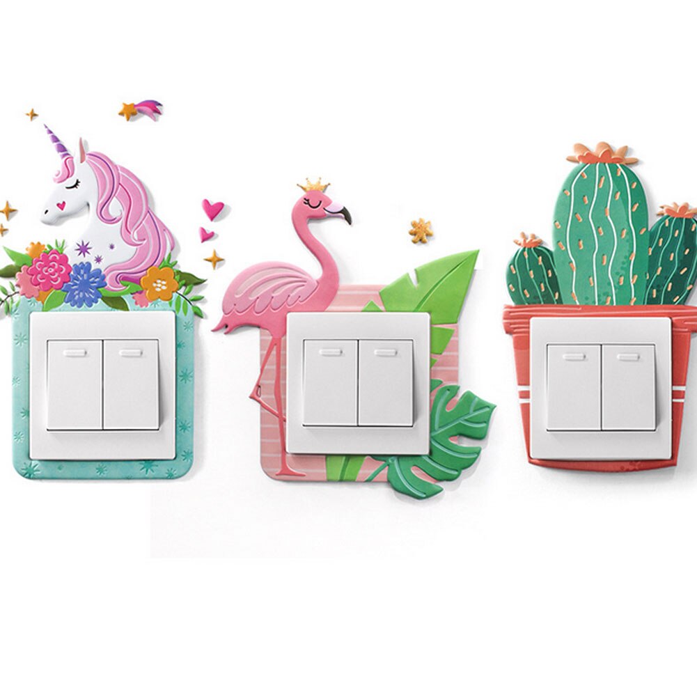 Lichtgevende Eenhoorn Light Switch Sticker Pu Verw... – Vicedeal