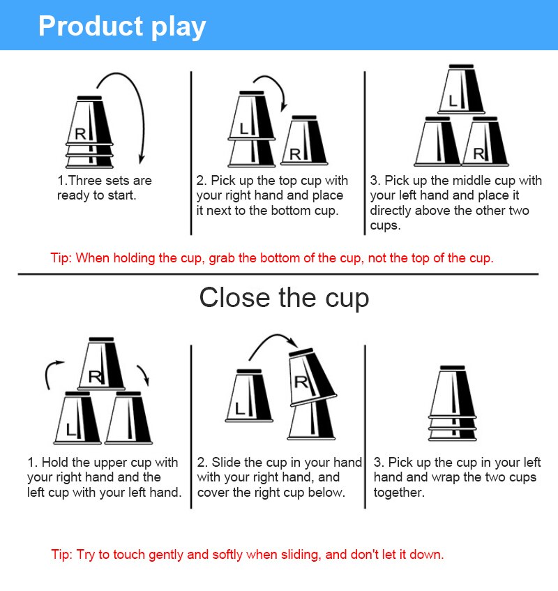 12pcs/Set Jelly Color Quick Stacking Cups Sturdy B... – Grandado