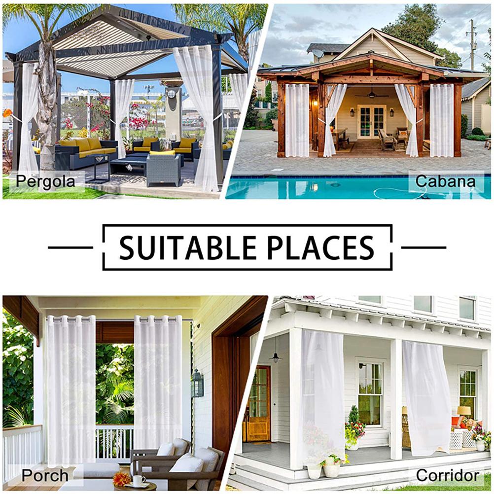 Waterproof Indoor Outdoor Curtains Sun Blocking Cu... – Vicedeal