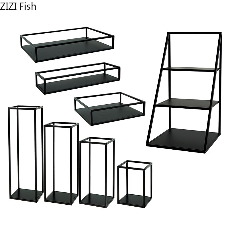 Black Metal Storage Racks Geometry Tray 1 Piece Ba... – Grandado