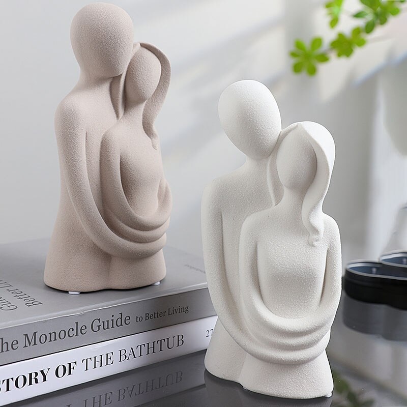 Nordic Abstract Art Figures Lover Sculpture Home D... – Grandado