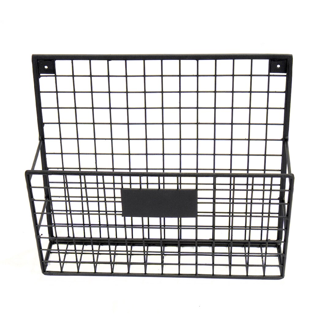 Iron Grid Wall Shelf Metal Magazine Holder, Booksh... – Vicedeal