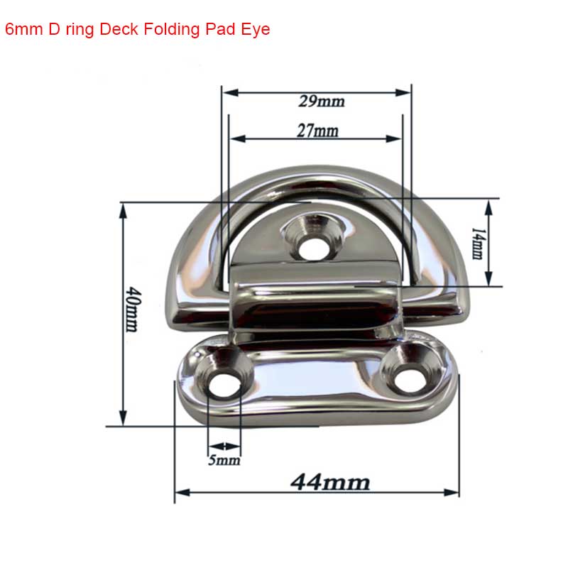 316 Stainless Steel D ring Deck 6mm/8mm10mm Mirror... – Grandado