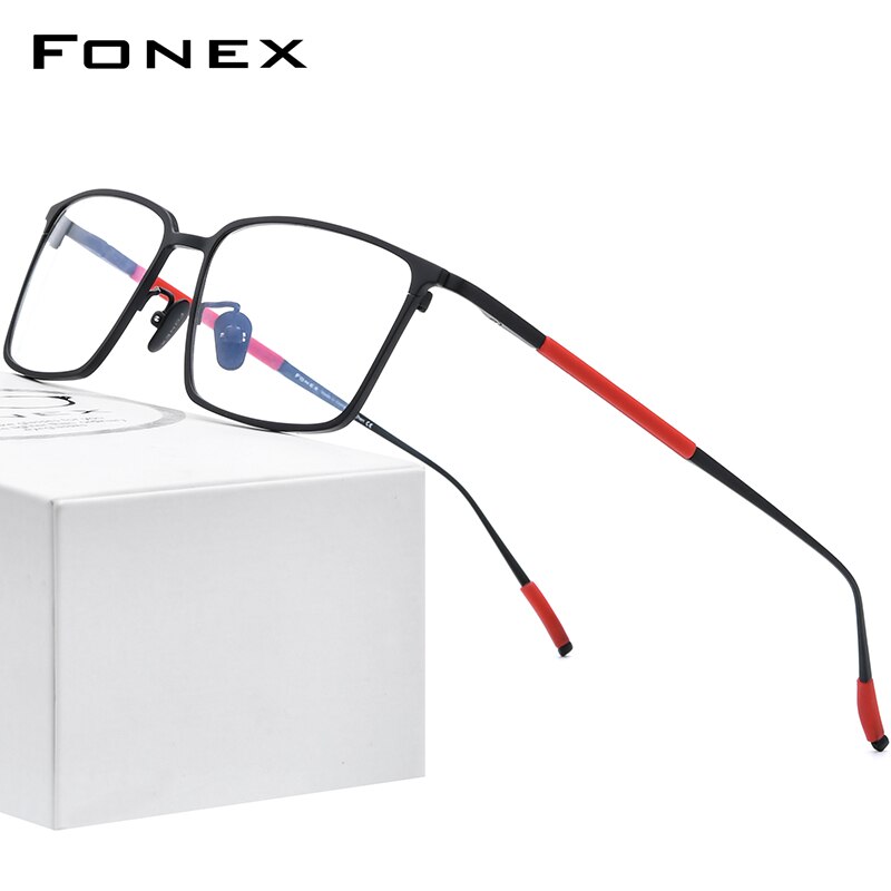FONEX Pure Titanium Glasses Frame Men Square Eyewe... – Vicedeal