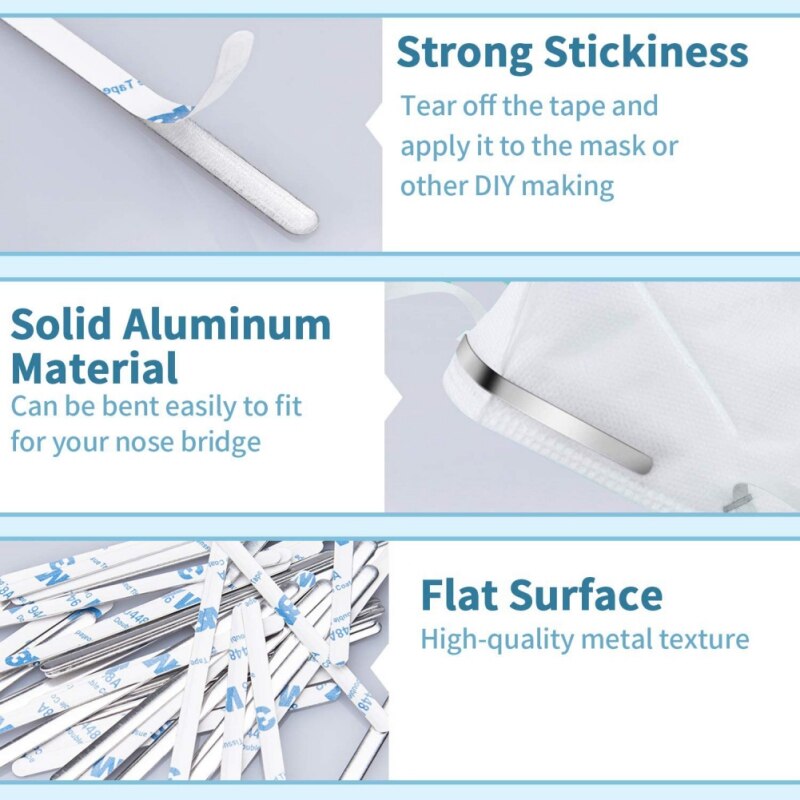 100Pcs Nose Bridge Strip Mask Aluminum Metal Nose ... – Grandado