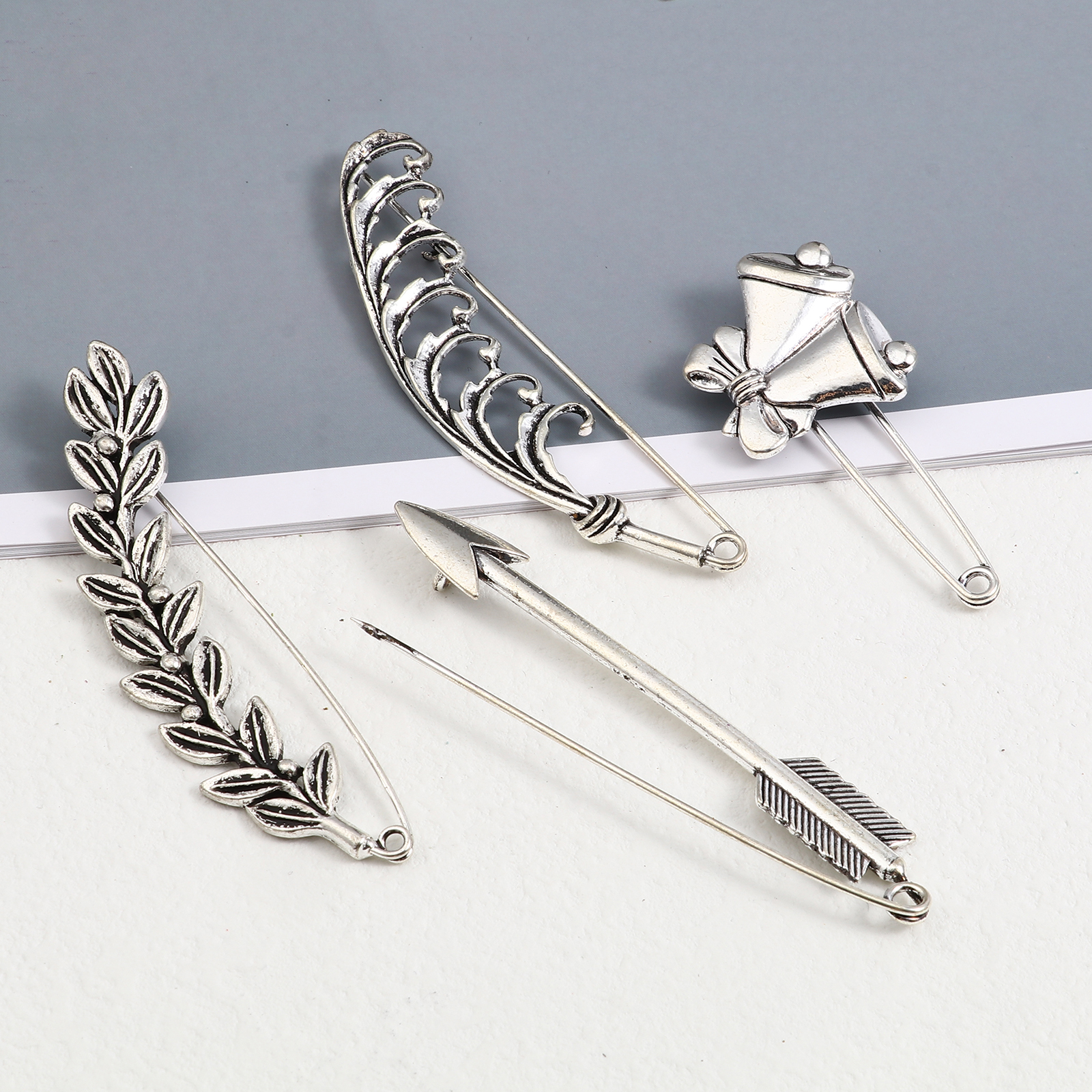 2PCs Zinc Alloy Safety Pins Vintage Pin Brooch Bra... – Grandado
