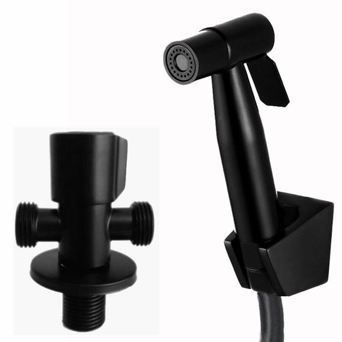 black color angle valve with Toilet Hand held Bide... – Vicedeal