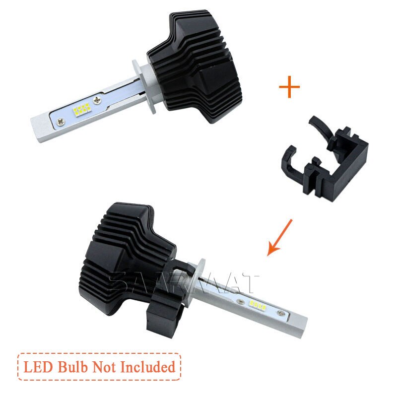 2Pcs H1 LED Headlight Bulb Lamp Conversion Adapter... – Grandado