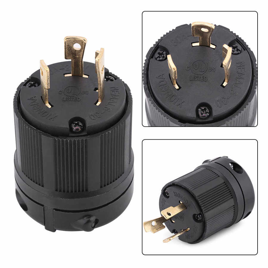 NEMA L6-30P 30A 3-Pole Lock Anti-loose Electrical ... – Vicedeal