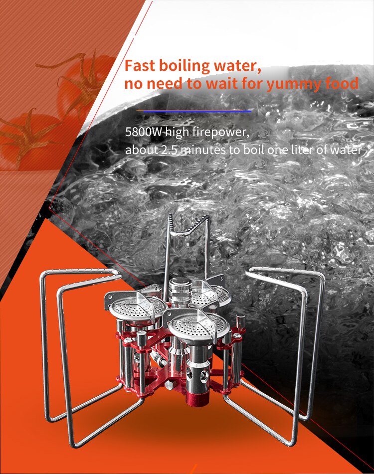 Outdoor Camping Hiking Windproof Three Gas Stove P... – Grandado