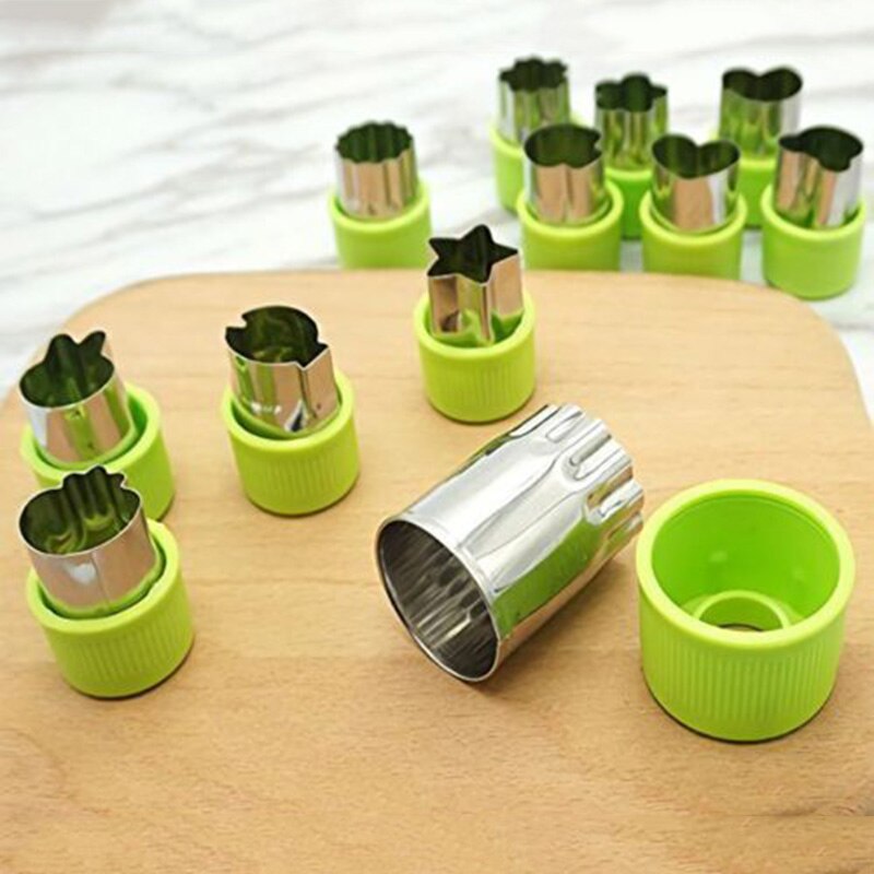 12xVegetable Mold Cutting Tools Cutters Shapes Pie... – Grandado