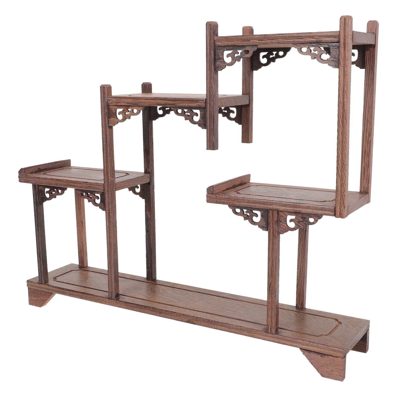 Retro Display Rack Wooden Adornment Desktop Decora... – Grandado