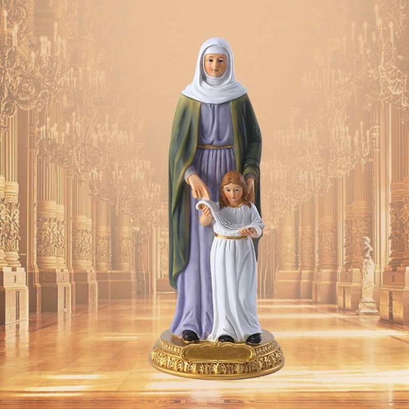 Virgin Mary with Saint Anne Blessed Catholic Sculp... – Vicedeal