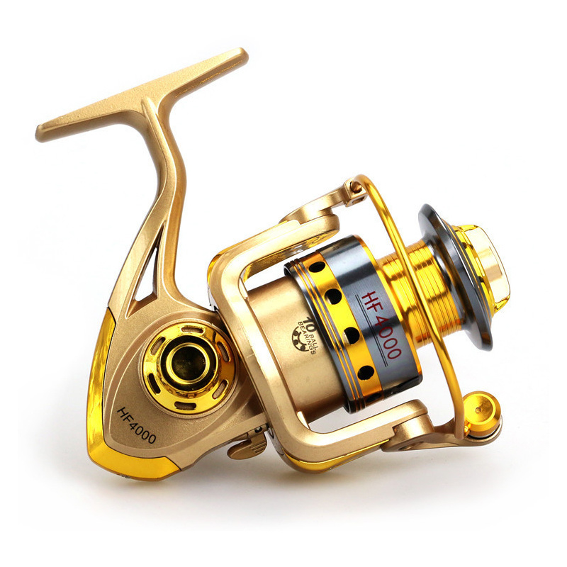 500-9000 Gold Fishing Reel Feeder Metal Body Carp ... – Grandado