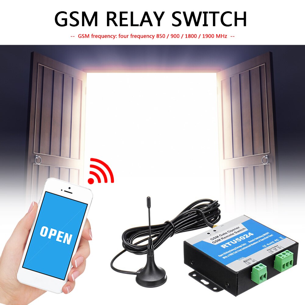 RTU5024 GSM Gate Relay Switch 850/900/1800/1900MHz... – Grandado