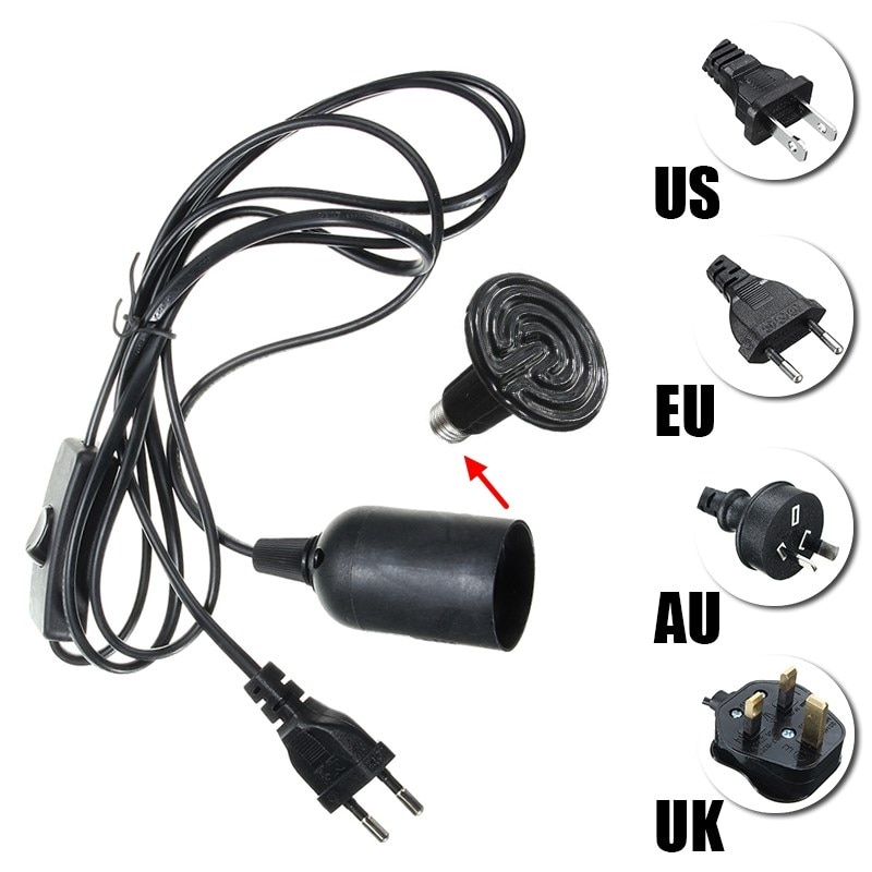 Us / eu / uk / au plug lamp base e27 socket lamp ... – Grandado