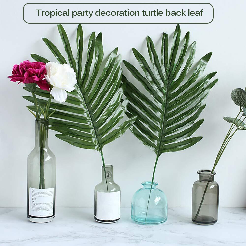 90 Pieces 6 Kinds Artificial Palm Leaves Tropical ... – Grandado