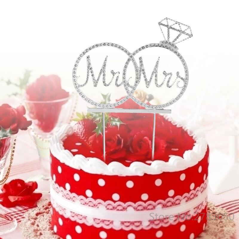 Romantic Mr Mrs Diamond Shape Crystal Rhinestone B... – Grandado