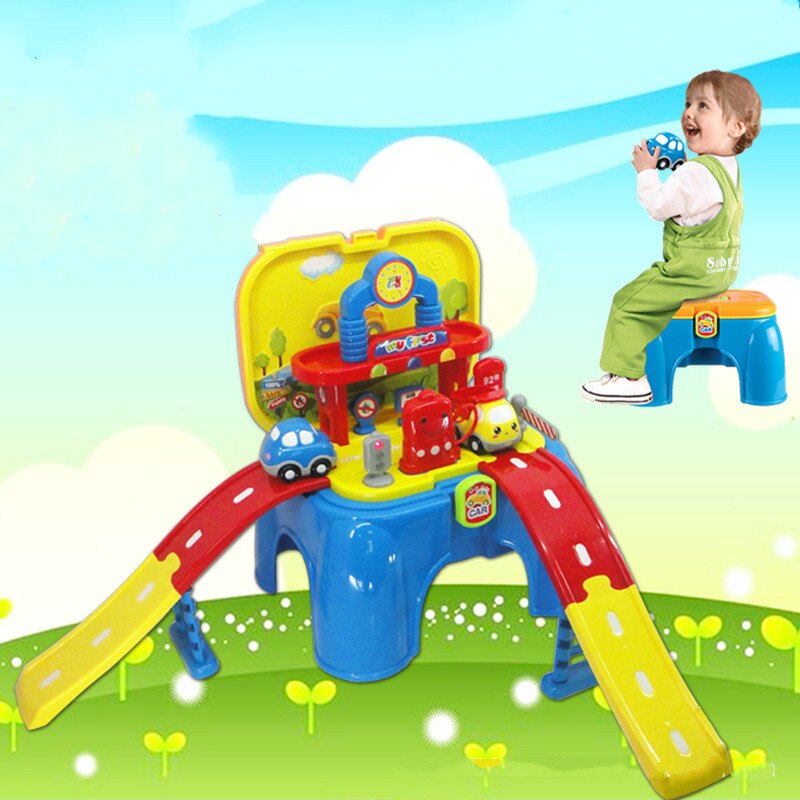Kids Rail Gas Station Toys Pretend Play Retractabl... – Grandado