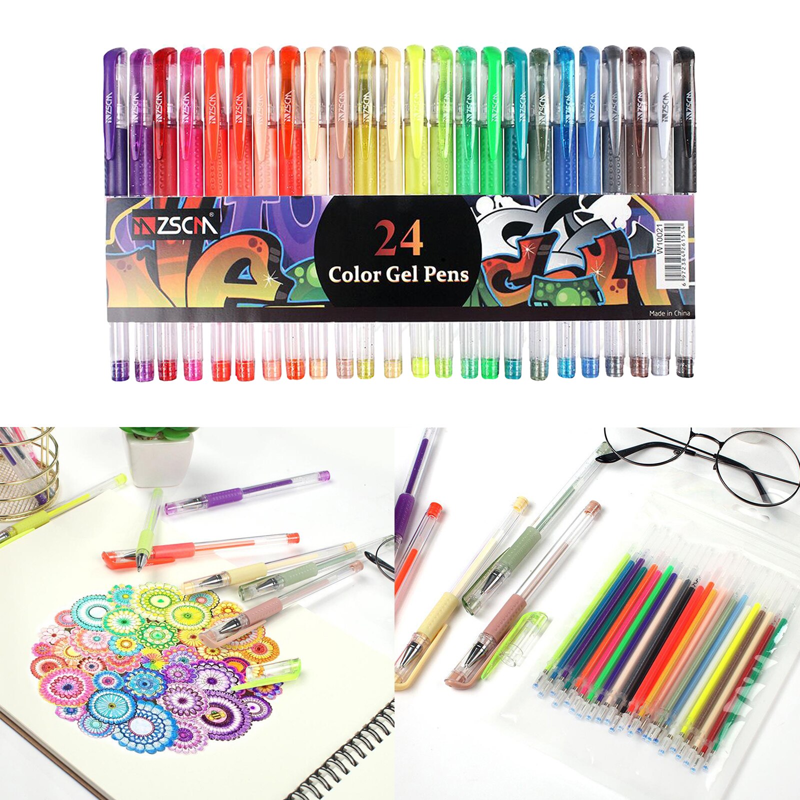 Glitter Gel Pens Colored Gel Pen Set, Gel Markers ... – Grandado