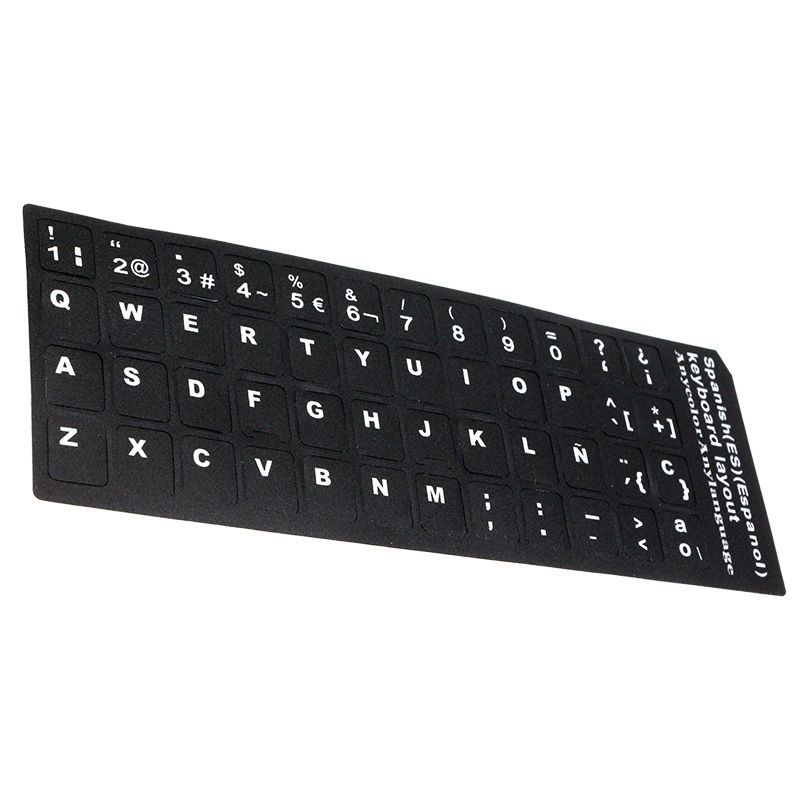 SR Standard Spanish Language Keyboard Stickers Pro... – Grandado