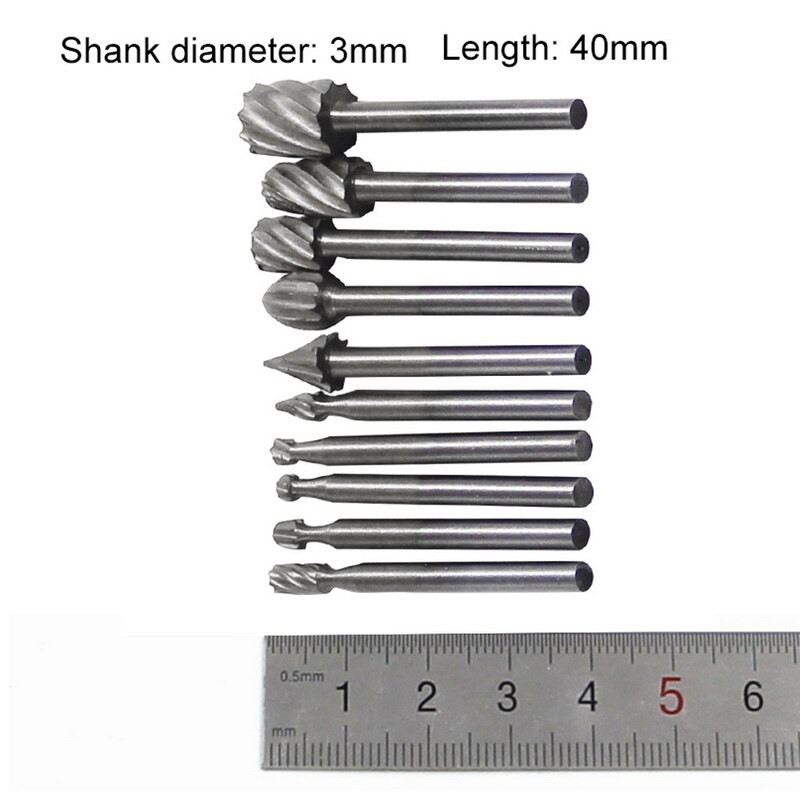 10pcs 1/8 HSS Routing Router Drill Bits Set HSS Bu... – Grandado