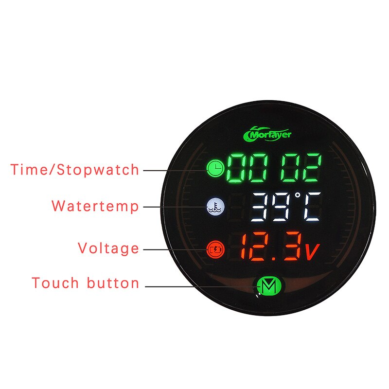 KOSO Night Vision Voltmeter Voltage Volt Water Tem... – Grandado