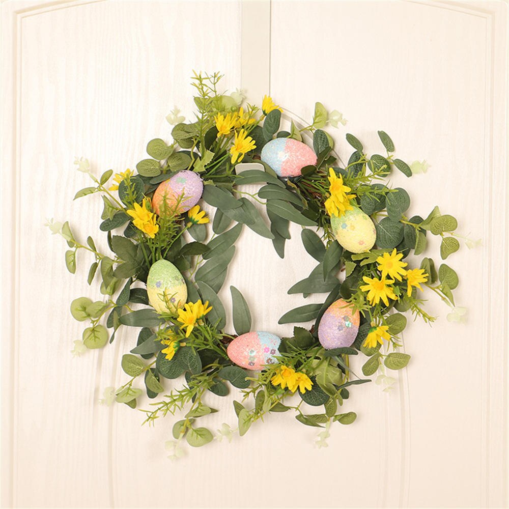 Easter Wreath Spring Summer Wreath With Colorful E... – Grandado