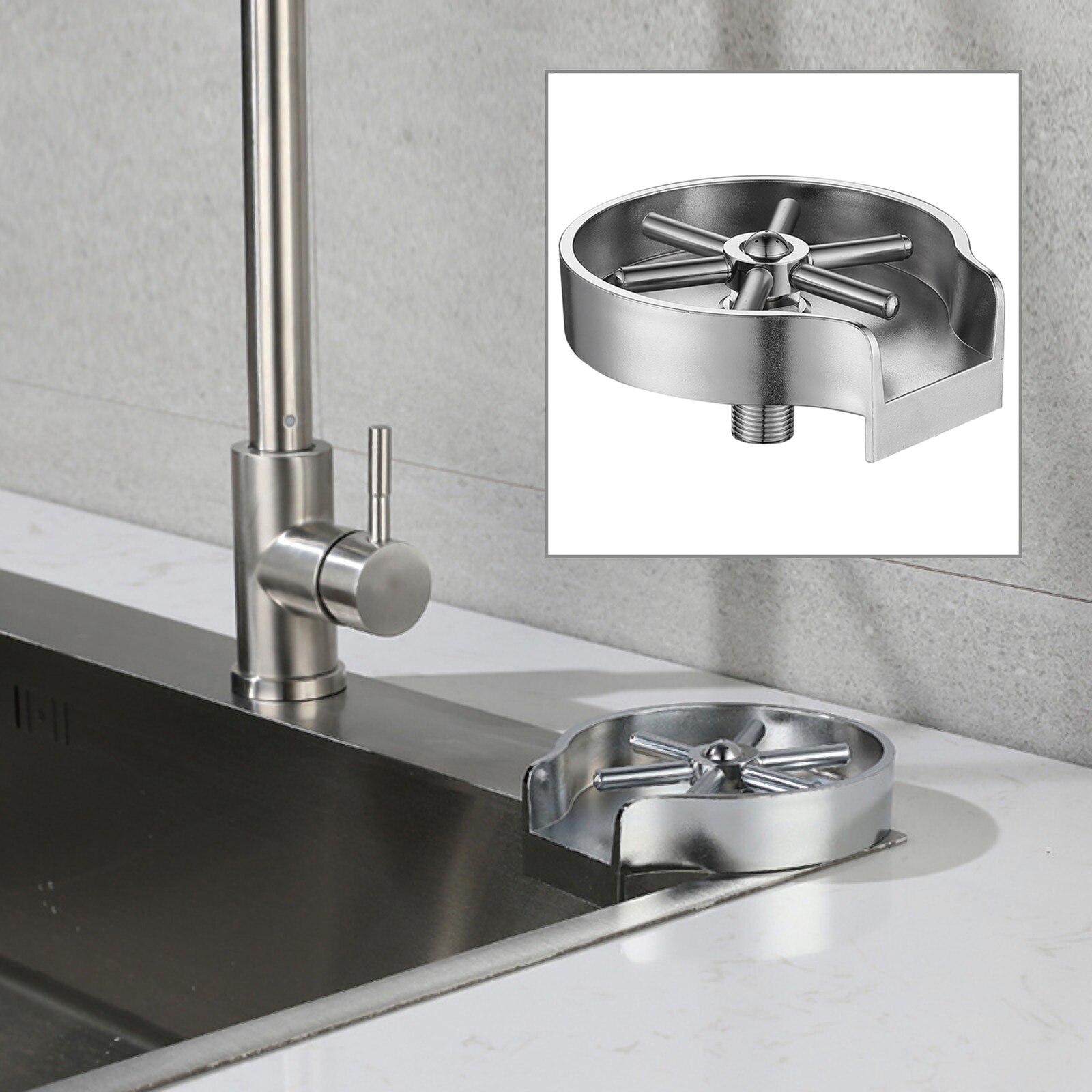 FOHEEL Glass Rinser Automatic Cup Washer Kitchen T... – Vicedeal