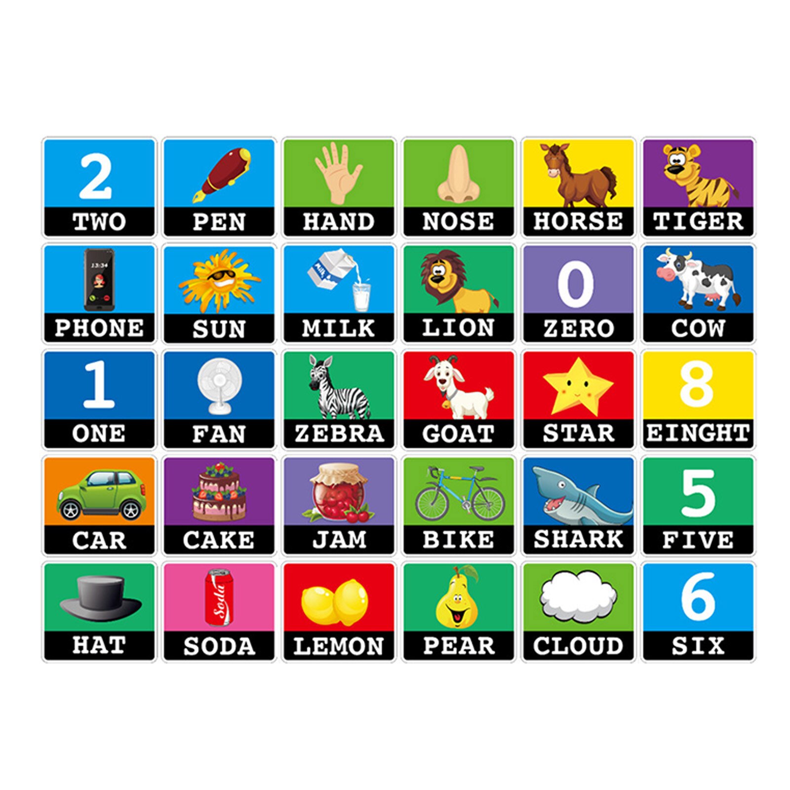 30pc Picture Letter Matching Card Children's Educa... – Grandado