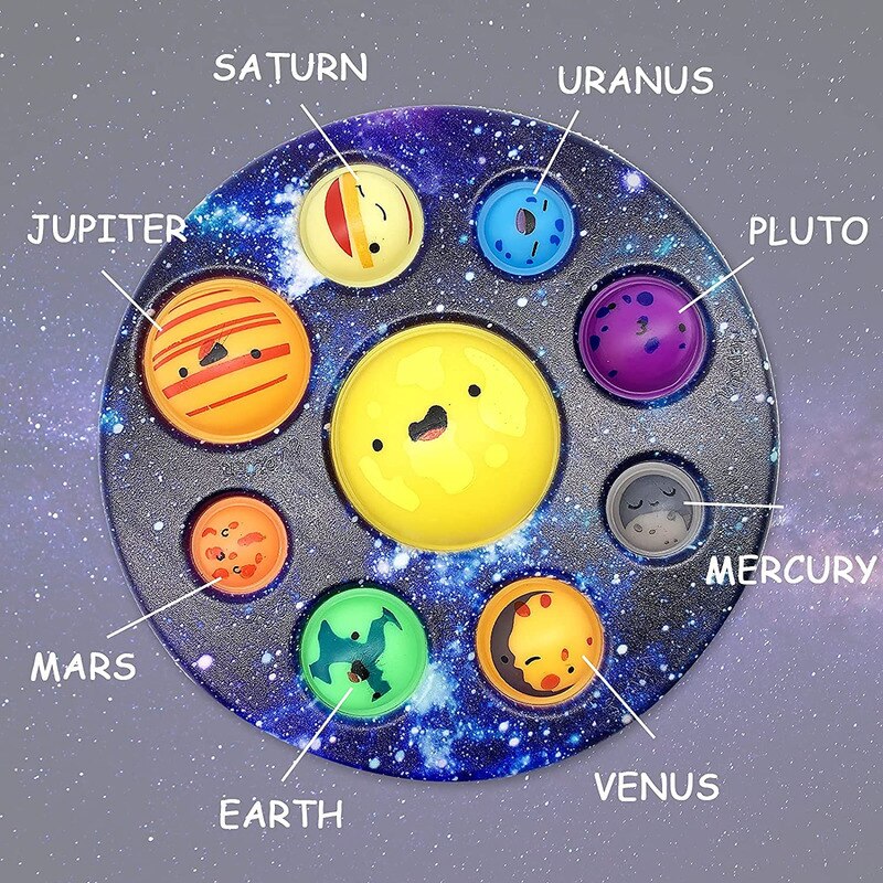 Solar System Simple Planet Dimple Poper Fidget Spa... – Grandado