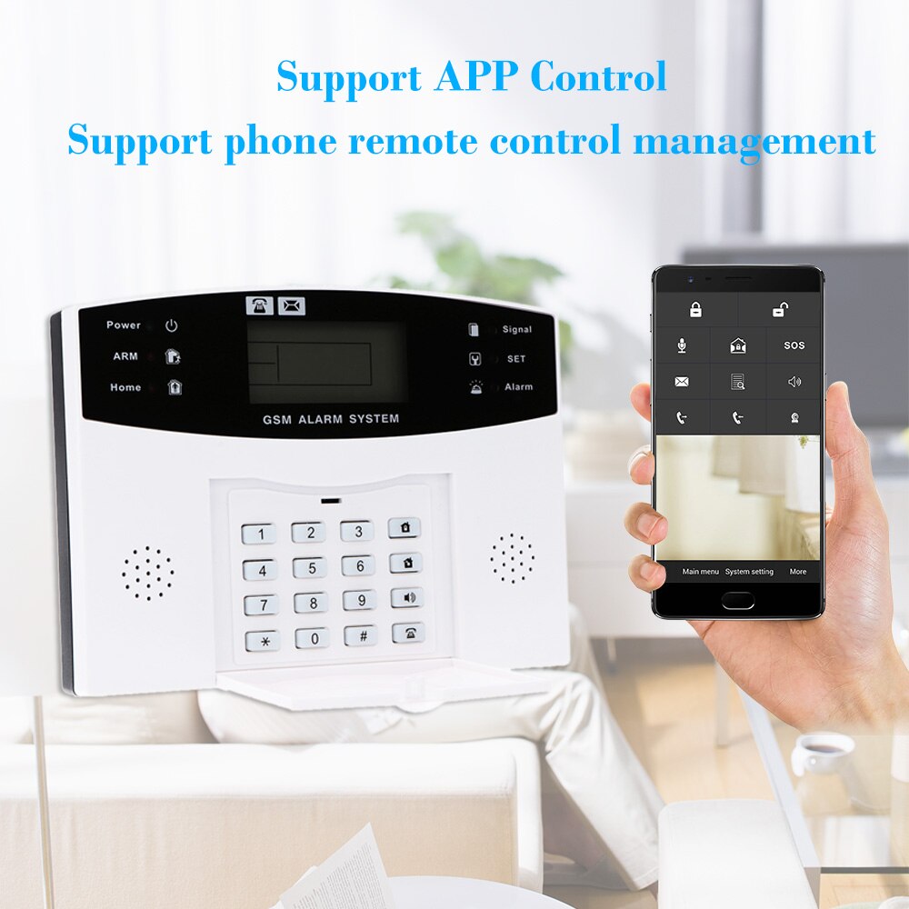 Trådløs gsm sms hjem tyverisikring alarm system de... – Grandado
