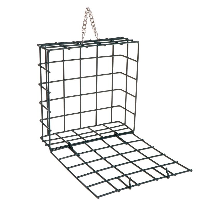 Bird Feeder Green Cube Cage Food Container Outdoor... – Grandado