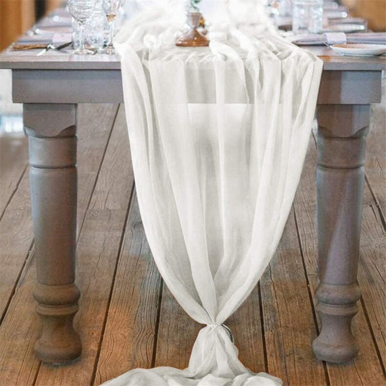 Chiffon Table Runner 29x120 Inches Romantic Weddin... – Grandado