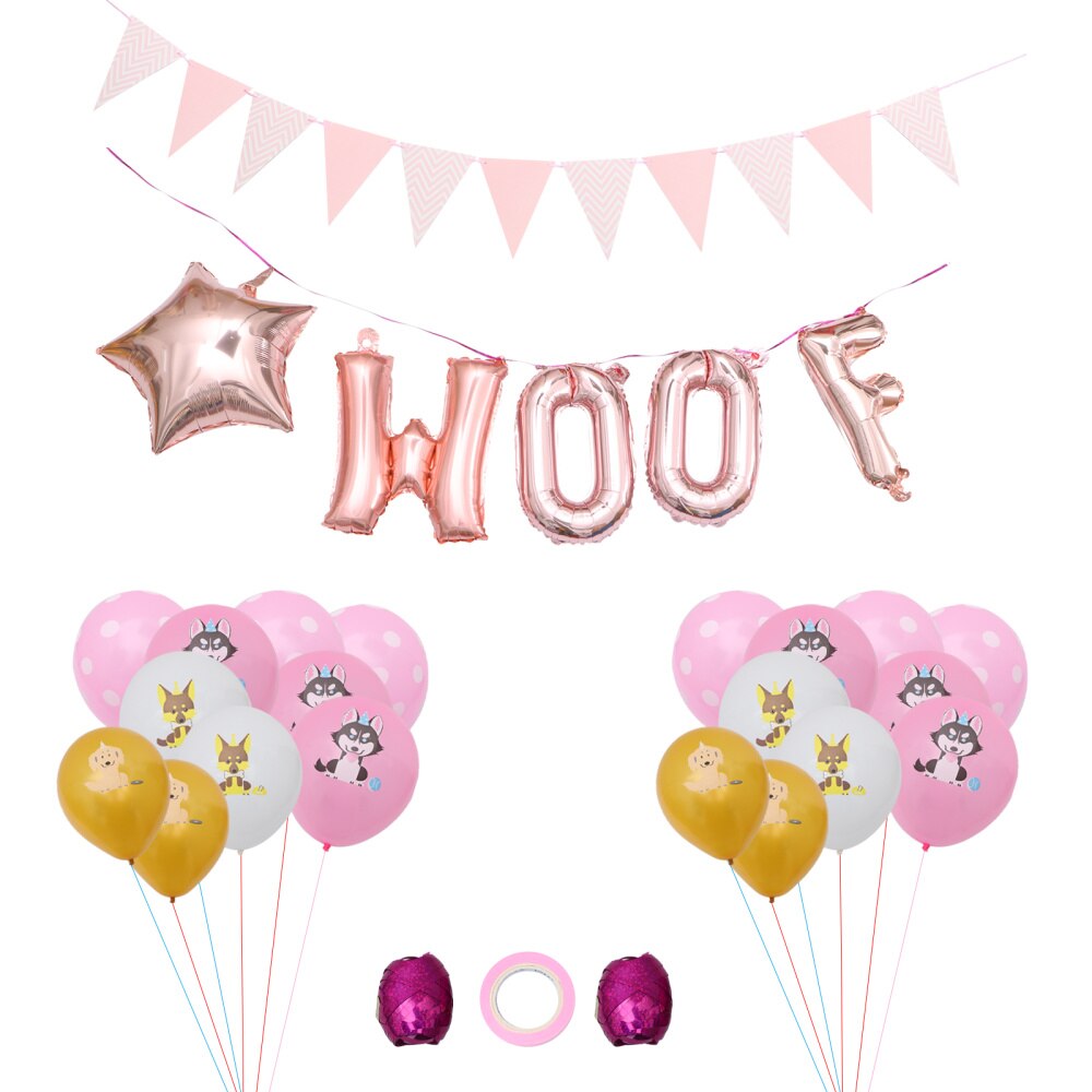 1 Set WOOF Letter Balloon Combination Set Pet Dog ... – Grandado