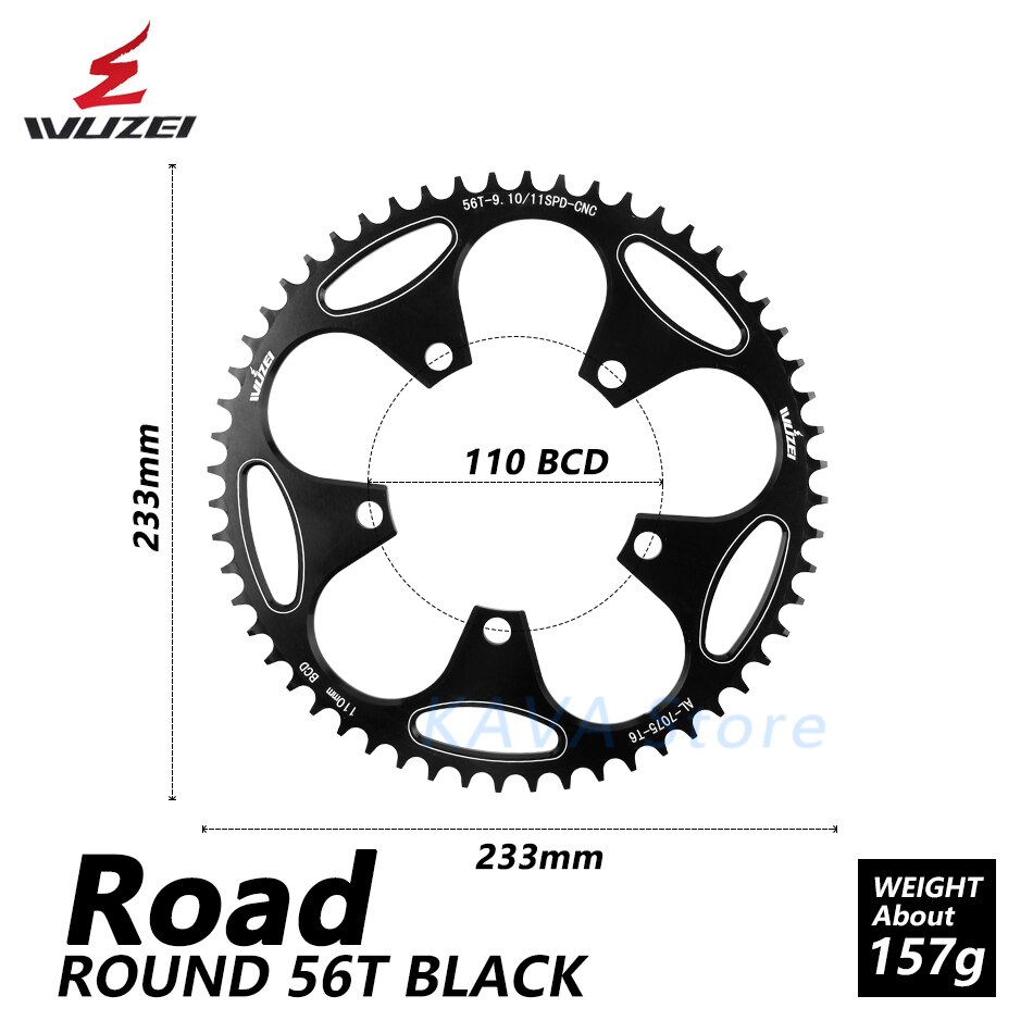 WUZEI Road bike Round Narrow Wide Sprockets 110 BC... – Grandado